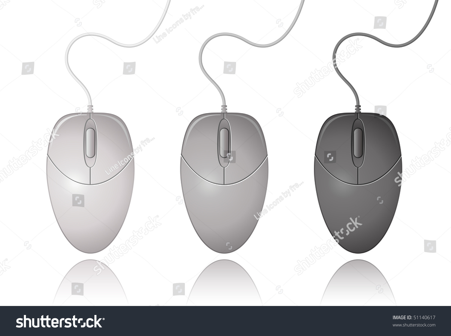 Set Computer Mouse Vector Illustration Stock Vector (Royalty Free ...