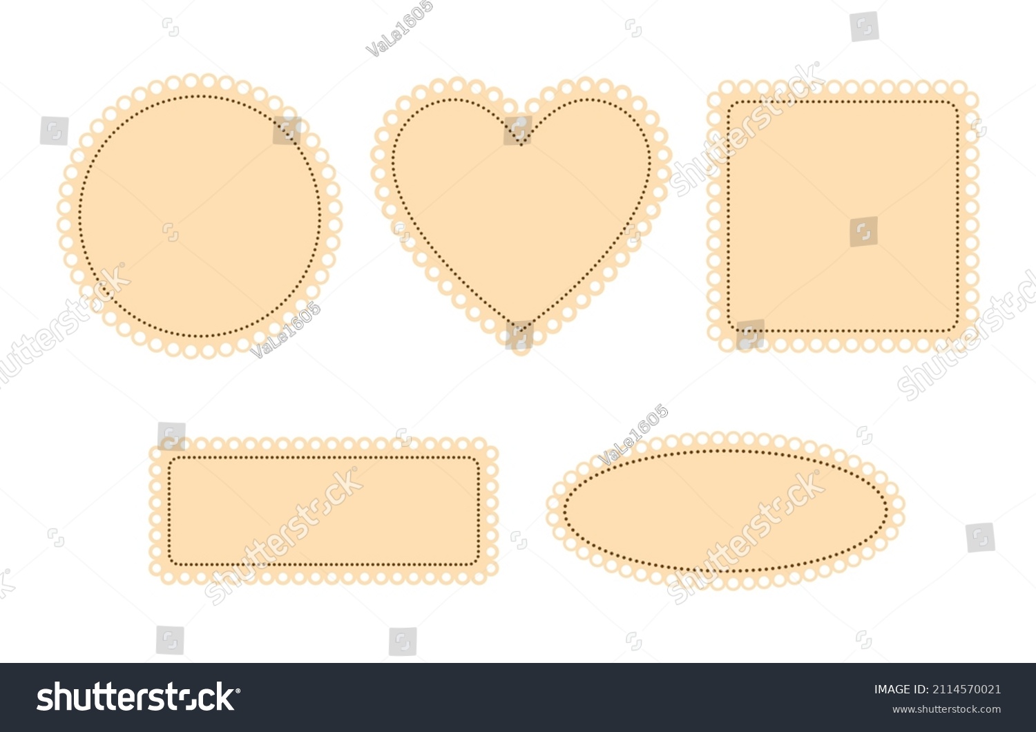 Set Decorative Vector Frames Stock Vector (Royalty Free) 2114570021 ...