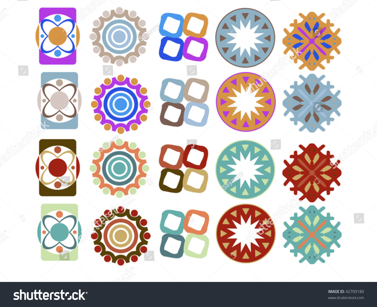 Set Design Elements Different Variations Stock Vector (Royalty Free ...