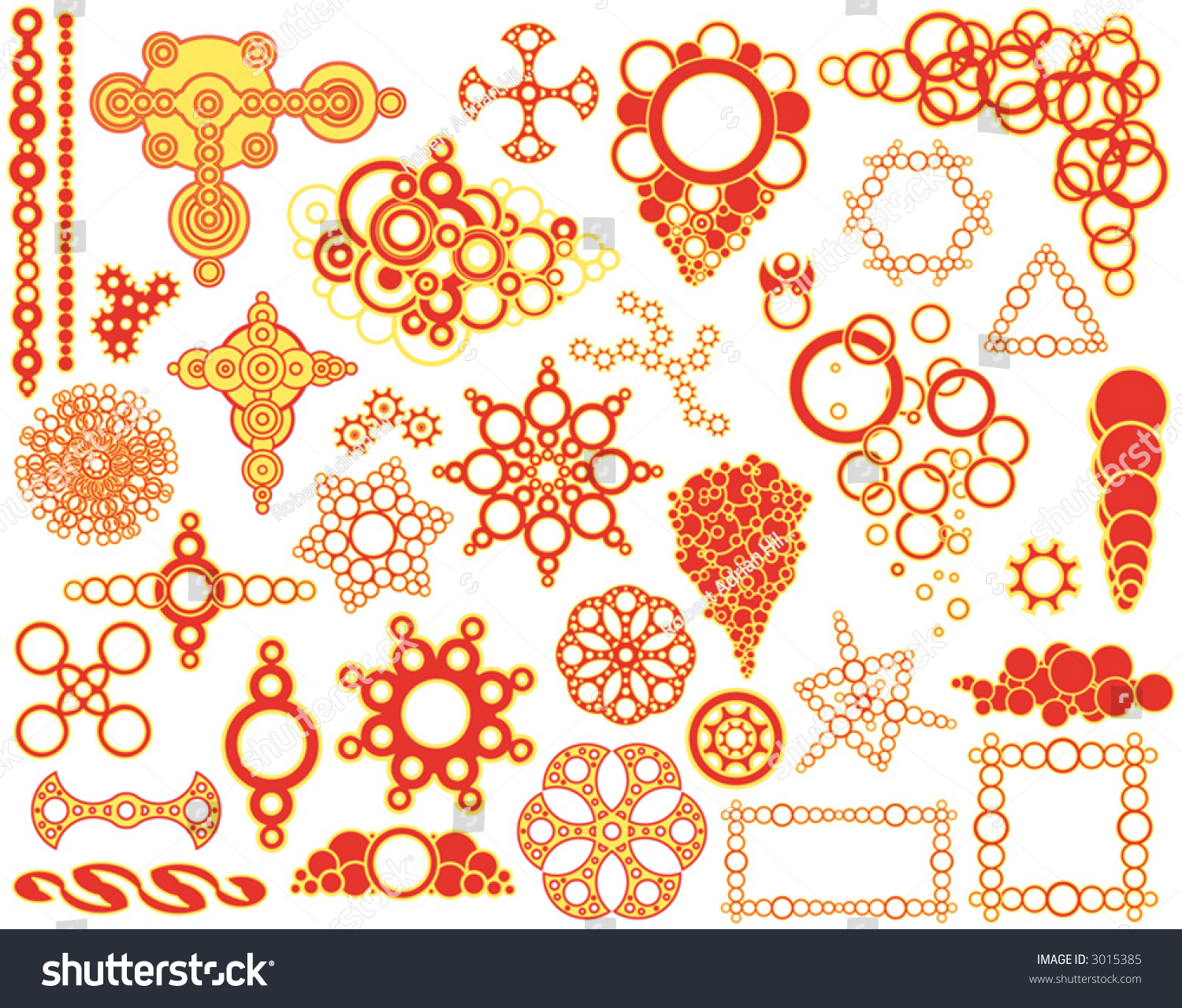Set Design Elements Made Circles Stock Vector (Royalty Free) 3015385 ...