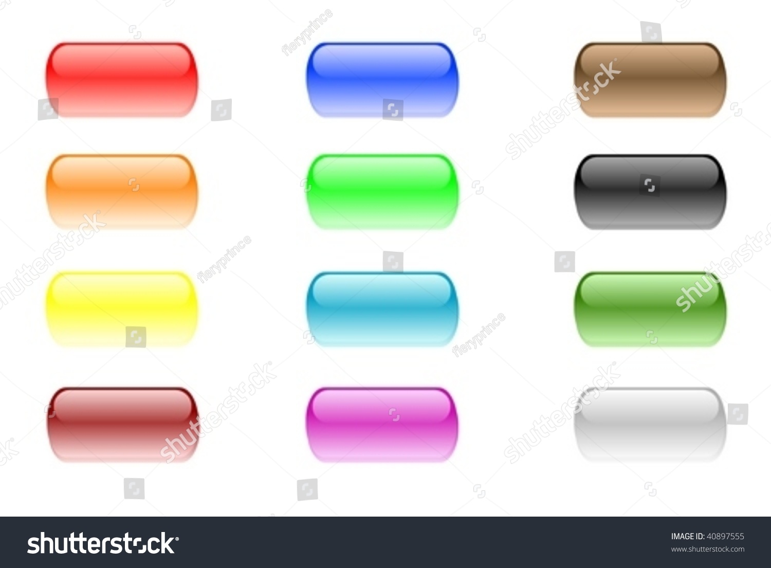Set Design Elements Shiny Buttons Stock Vector (Royalty Free) 40897555