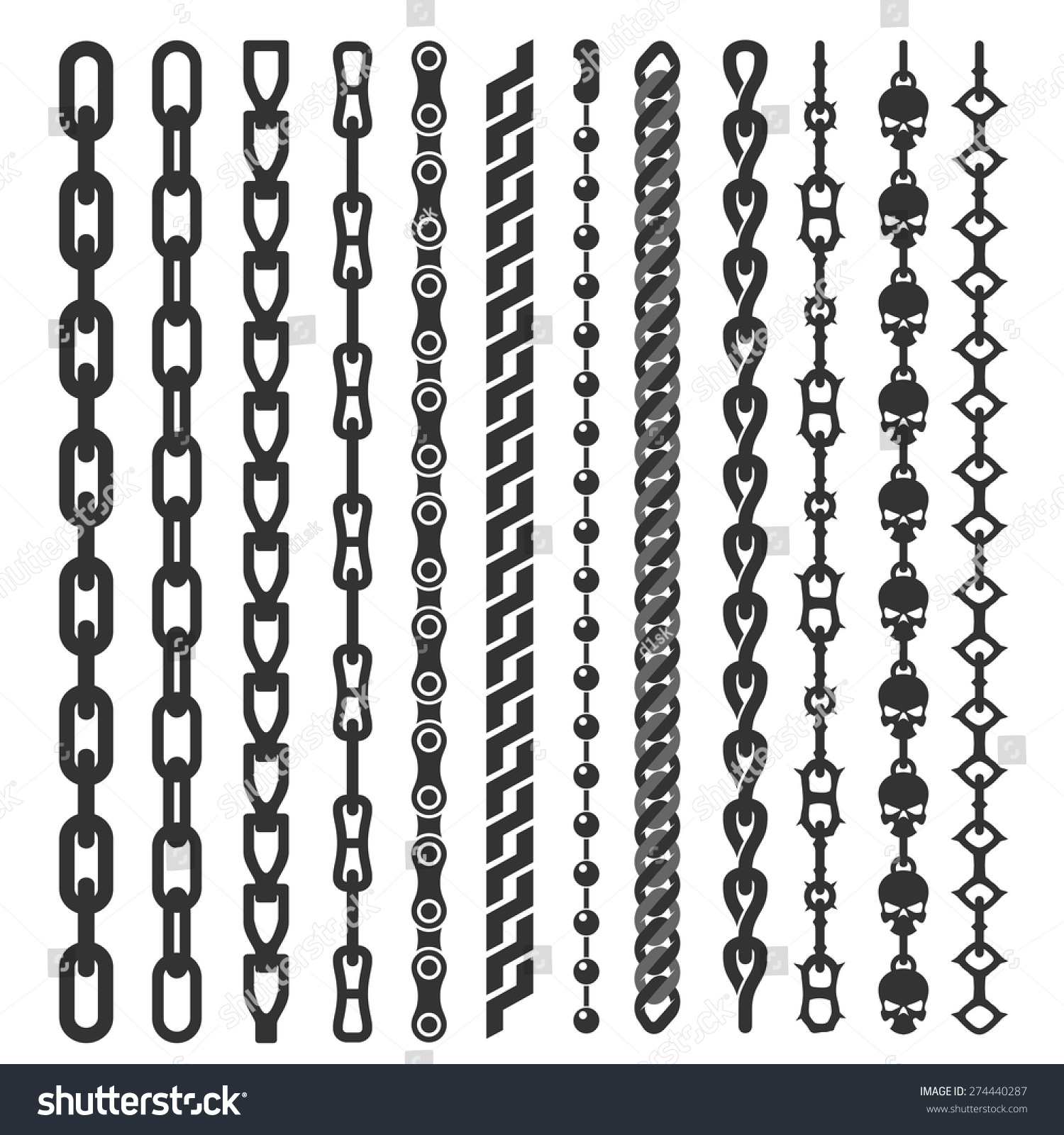 Set Different Chains: vector de stock (libre de regalías) 274440287 ...