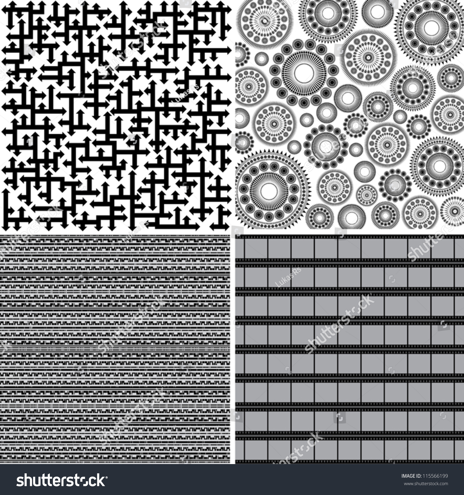 Set Different Theme Design Vector Patterns Stock Vector (Royalty Free ...