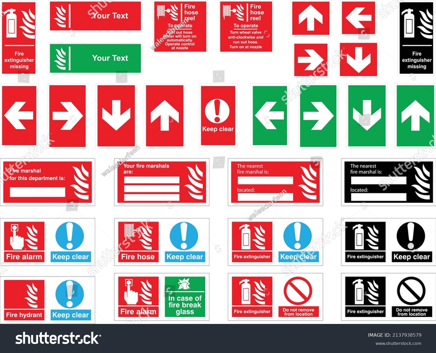 Set Emergency Exit Signs Fire Exit Stock Vector (Royalty Free ... Set Emergency Exit Signs Fire Exit Stock Vector (Royalty Free ...