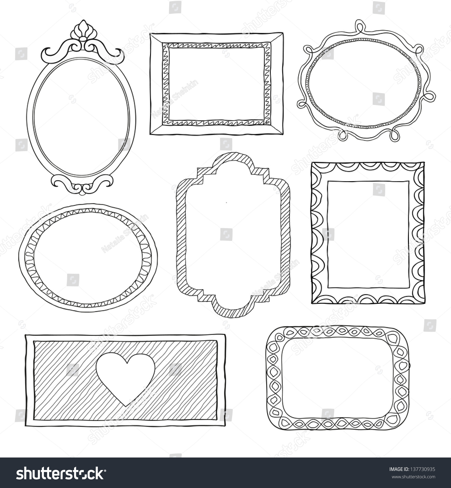 10,963 Oval sketch frame Images, Stock Photos & Vectors | Shutterstock