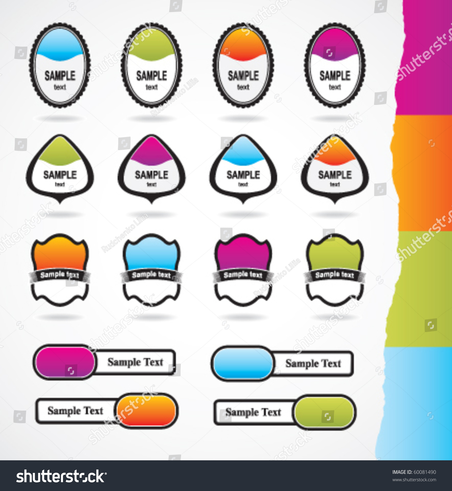 Set Label Design Elements Stock Vector (Royalty Free) 60081490 ...