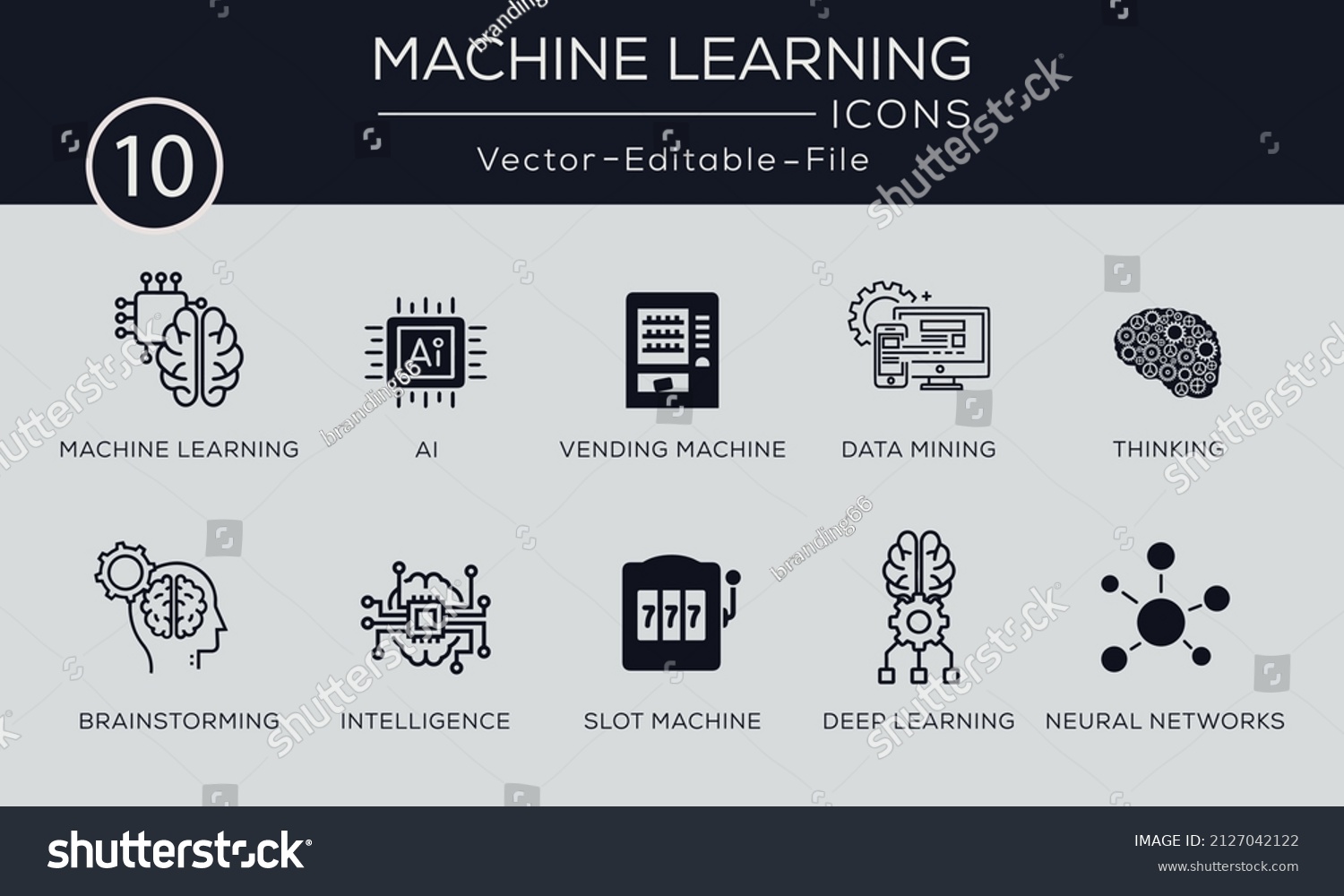 Set Machine Learning Concept Icons Design Stock Vector (Royalty Free ... Set Machine Learning Concept Icons Design Stock Vector (Royalty Free ...
