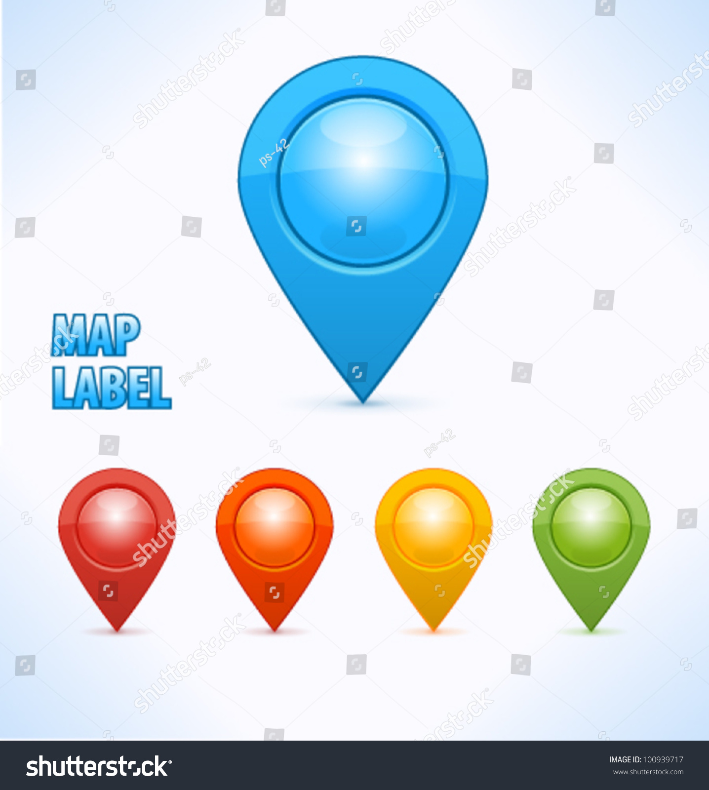 Set Map Label Stock Vector (Royalty Free) 100939717 | Shutterstock