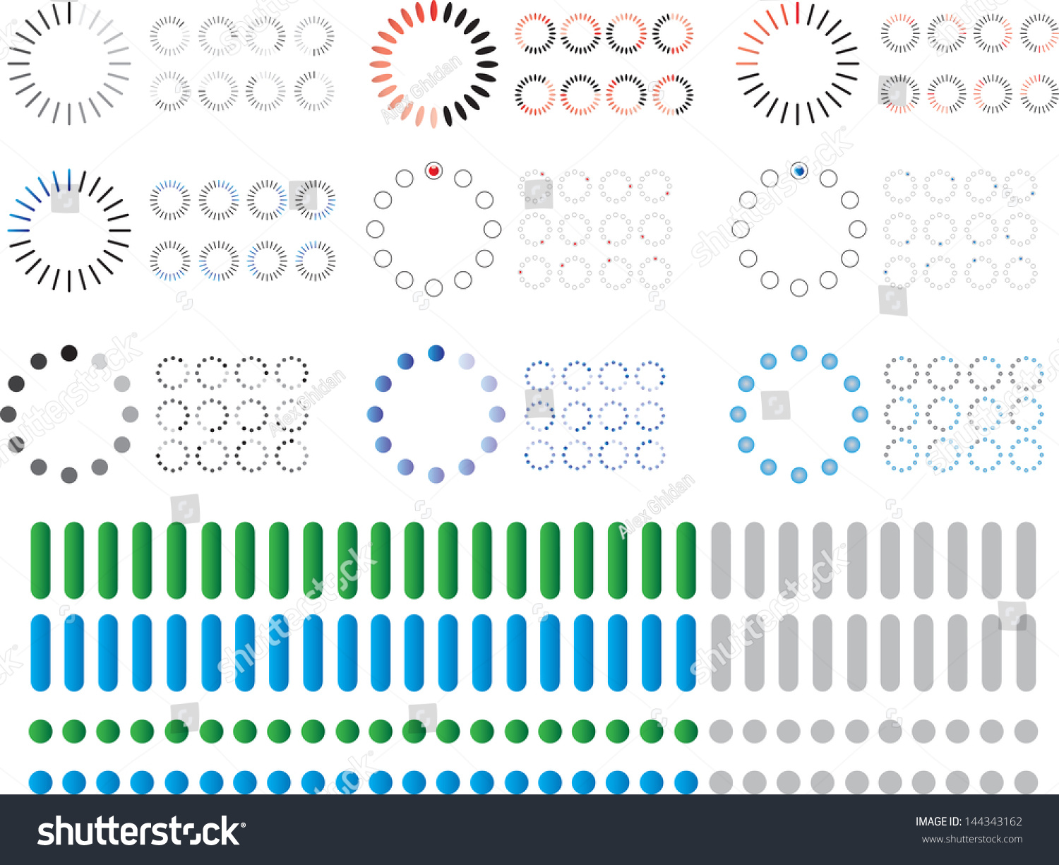 Set Modern Preloaders Progress Loading Bars Stock Vector (Royalty Free ... Set Modern Preloaders Progress Loading Bars Stock Vector (Royalty Free ...