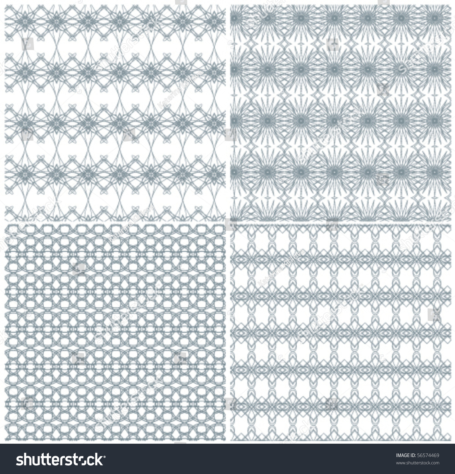 Set 4 Ornamental Patterns Stock Vector (Royalty Free) 56574469 ...