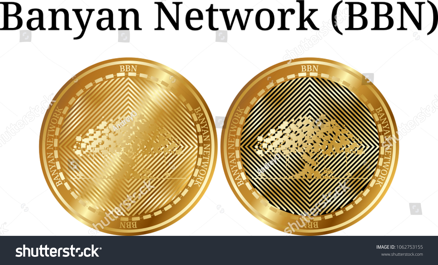Set Physical Golden Coin Banyan Network Stock Vector (Royalty Free) 1062753155 | Shutterstock