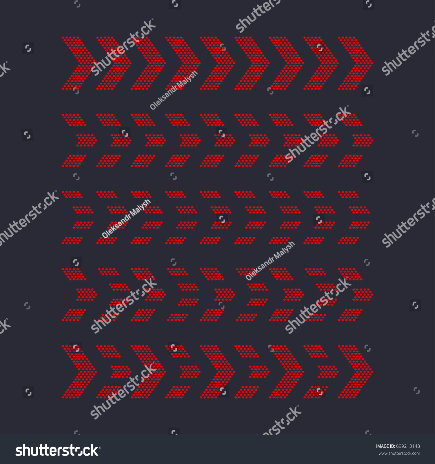 Set Red Arrows Vector Linear Dots Stock Vector (Royalty Free) 699213148 ...