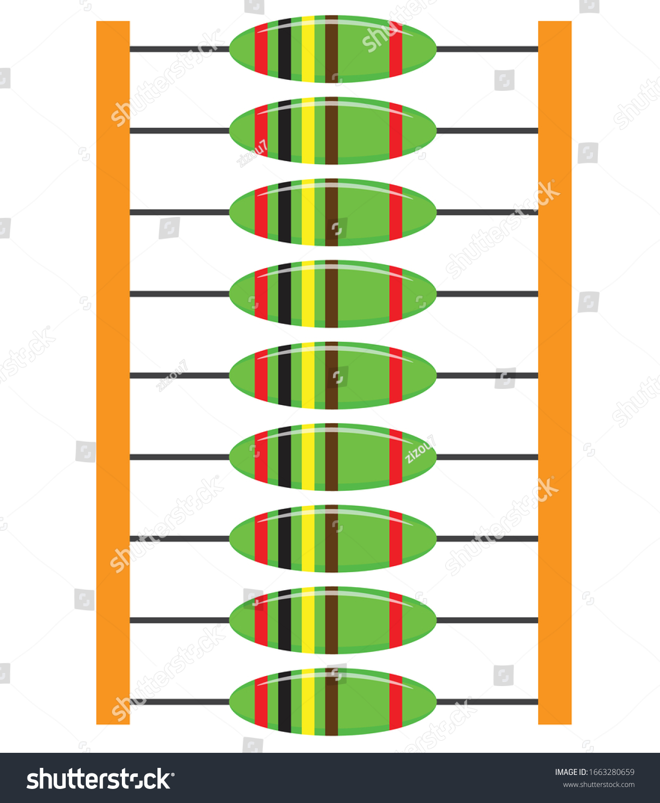 Set Resistor On White Background Stock Vector (Royalty Free) 1663280659