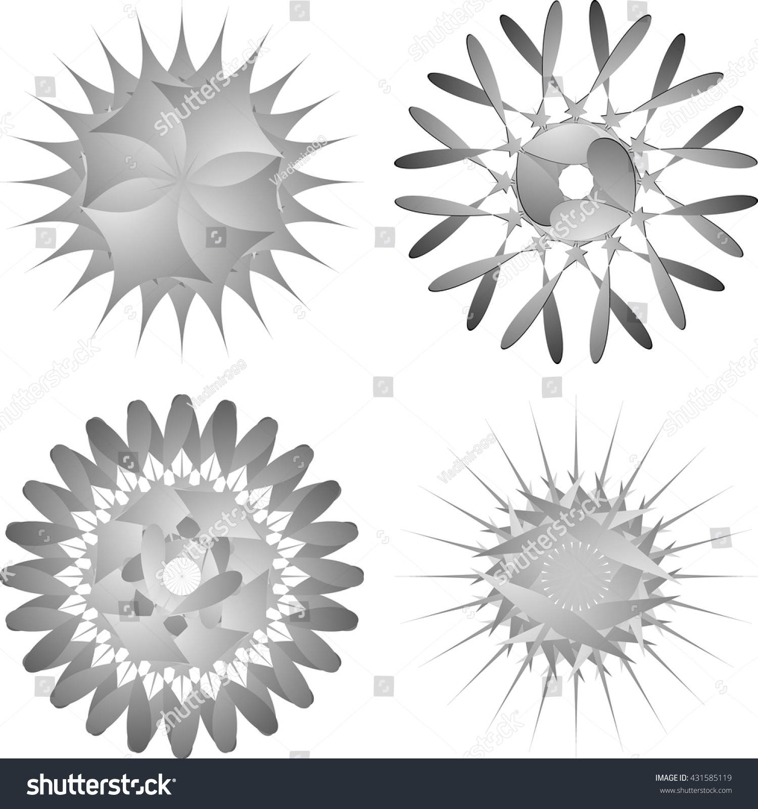 Set Round Patterns Stock Vector (Royalty Free) 431585119 | Shutterstock