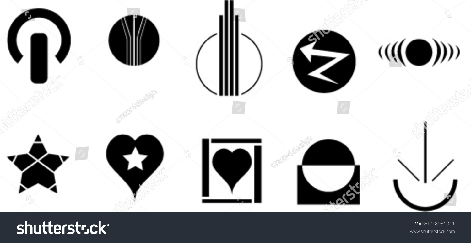 Set Of Simple Vector Logo Shapes - 8951011 : Shutterstock