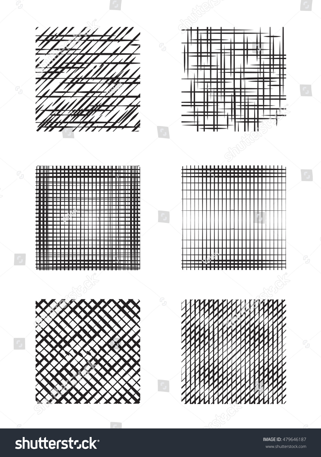 Set Square Shapes Hatching Vector Design: vector de stock (libre de ...