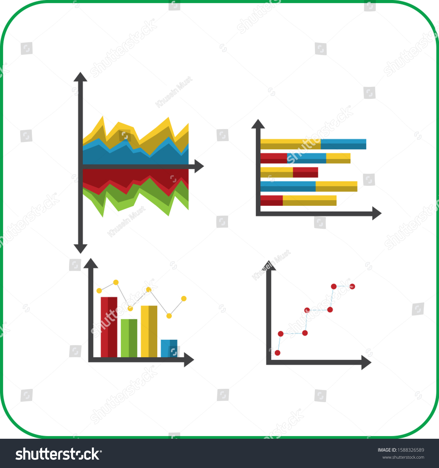 Set Statistics Analysis Data Vector Stock Vector (Royalty Free ...