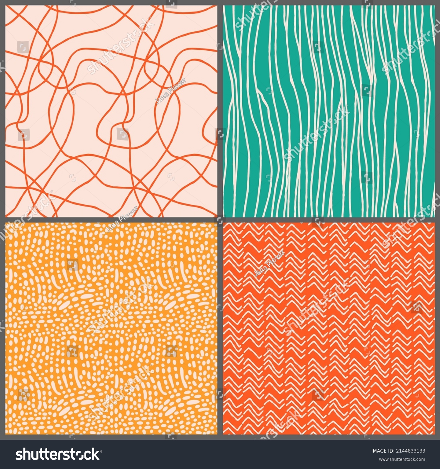 Set 4 Stylish Modern Basic Textures Stock Vector (Royalty Free ...