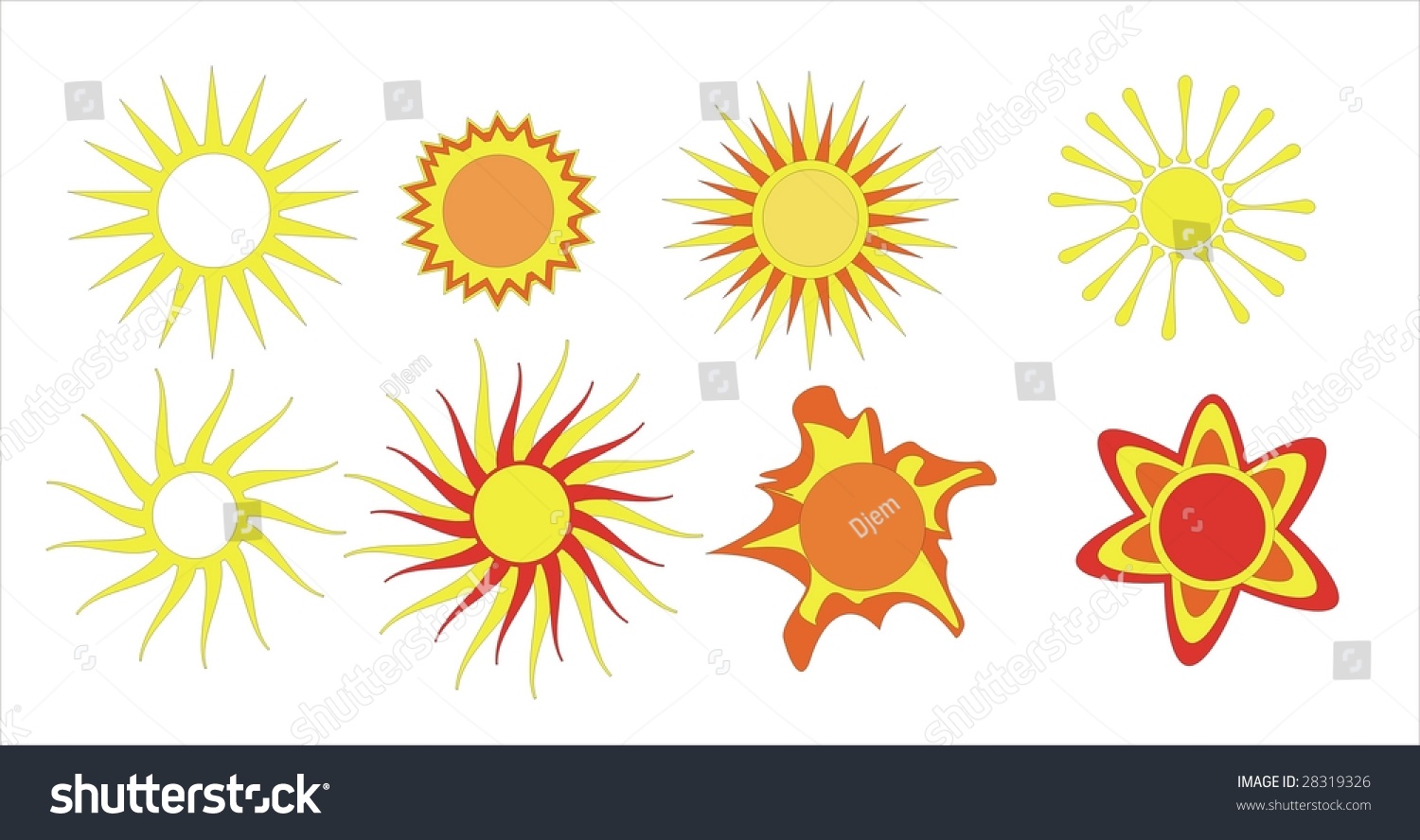 Set Sun Vector Stock Vector (Royalty Free) 28319326 | Shutterstock