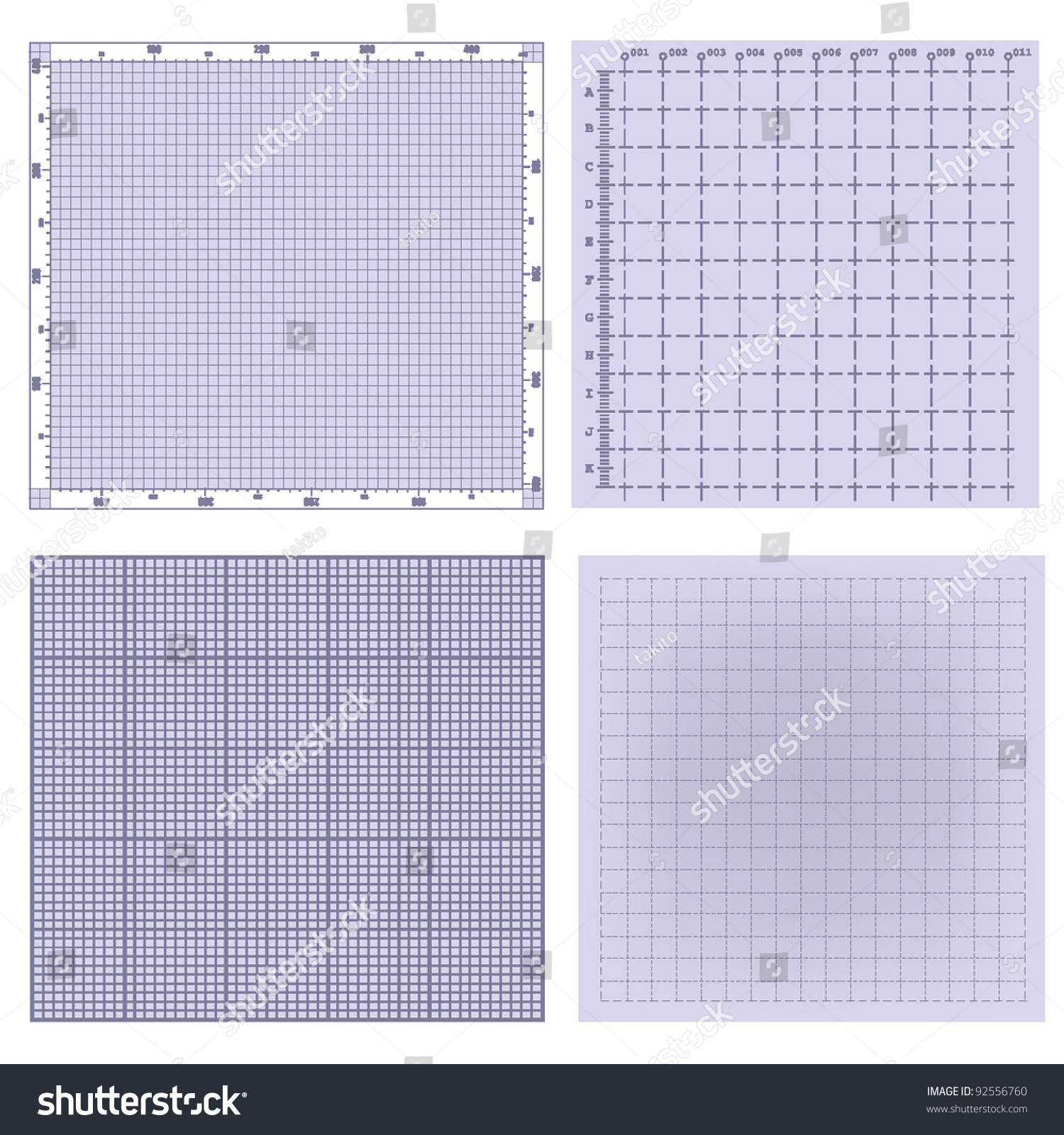 Set Technical Backgroundsvector Graphing Paper Engineering: vetor stock ...