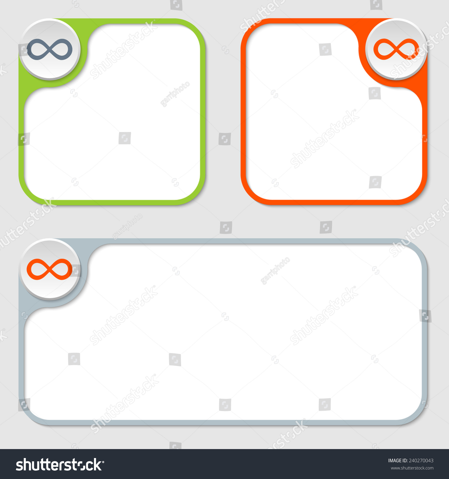 Set Three Vector Frames Infinity Symbol: vector de stock (libre de ...