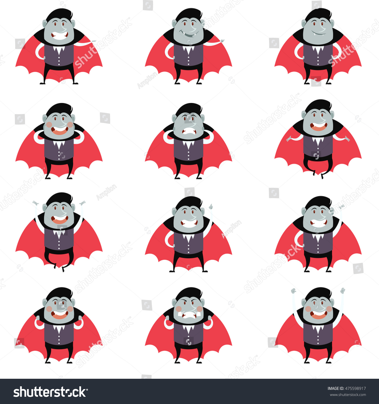 Set Vampires Stock Vector (Royalty Free) 475598917 | Shutterstock