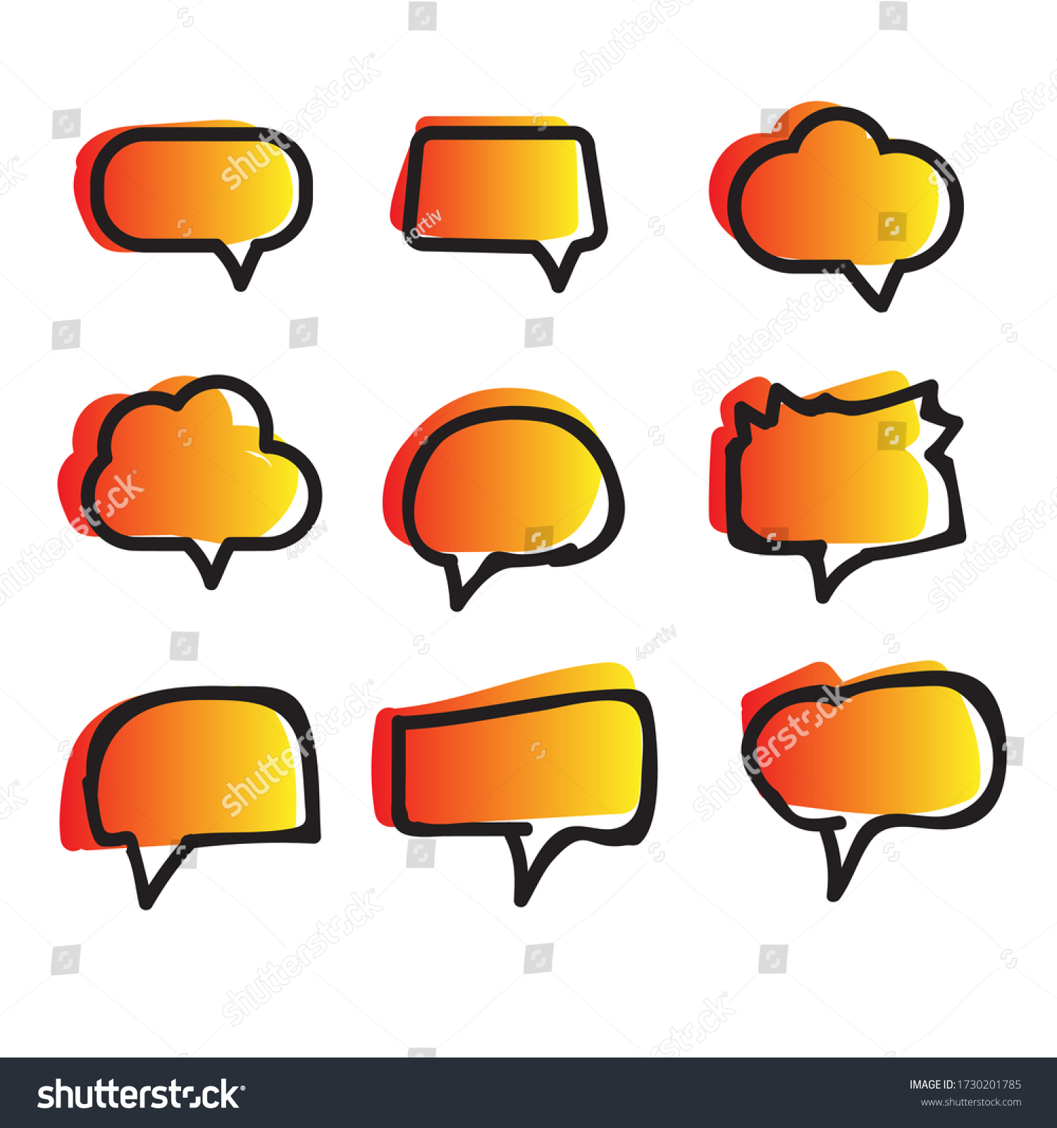 Set Vector Text Frames Comics Memes Stock Vector (Royalty Free ...