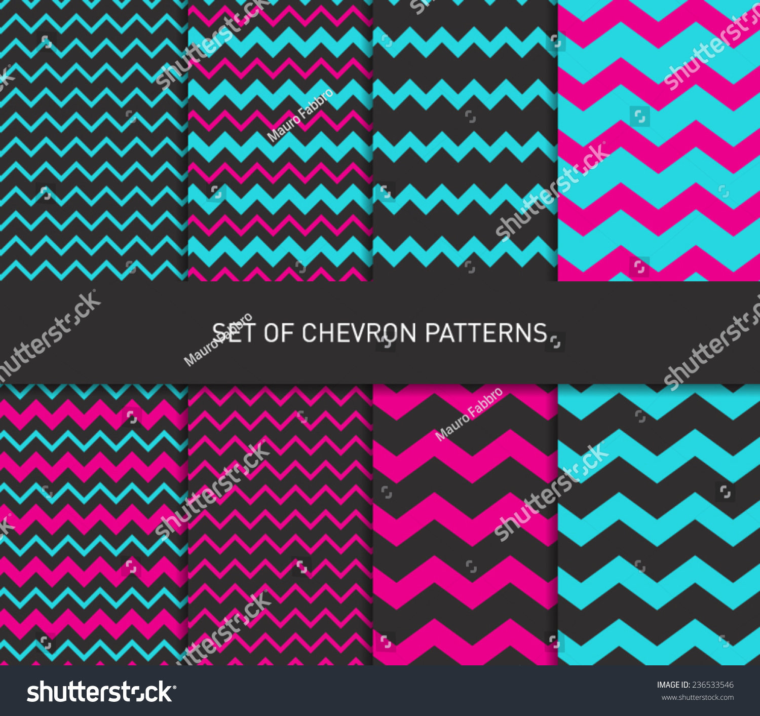 Set Vector Zigzag Chevron Pattern Background Stock Vector (Royalty Free ...