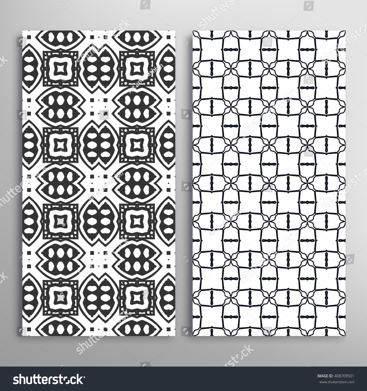 Set Vertical Seamless Line Patterns Vector Stock Vector (Royalty Free ...