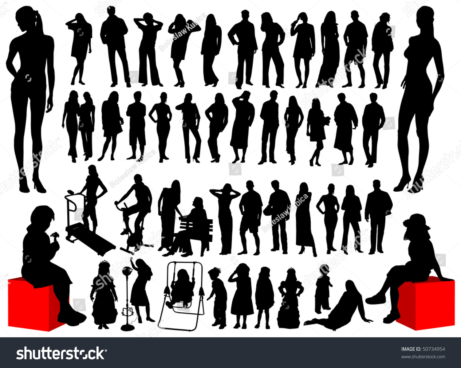 Set People: vector de stock (libre de regalías) 50734954 | Shutterstock