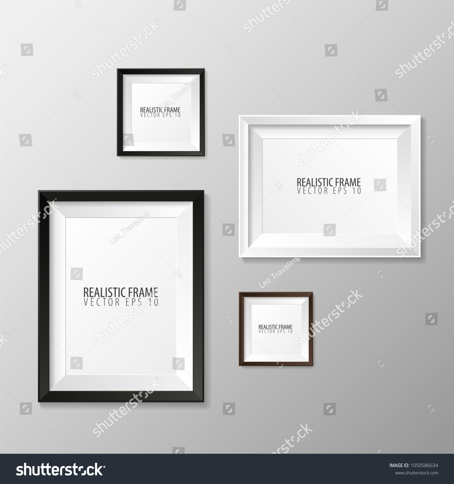 Set Pf Realistic Frames Your Presentations Stock Vector (Royalty Free ...