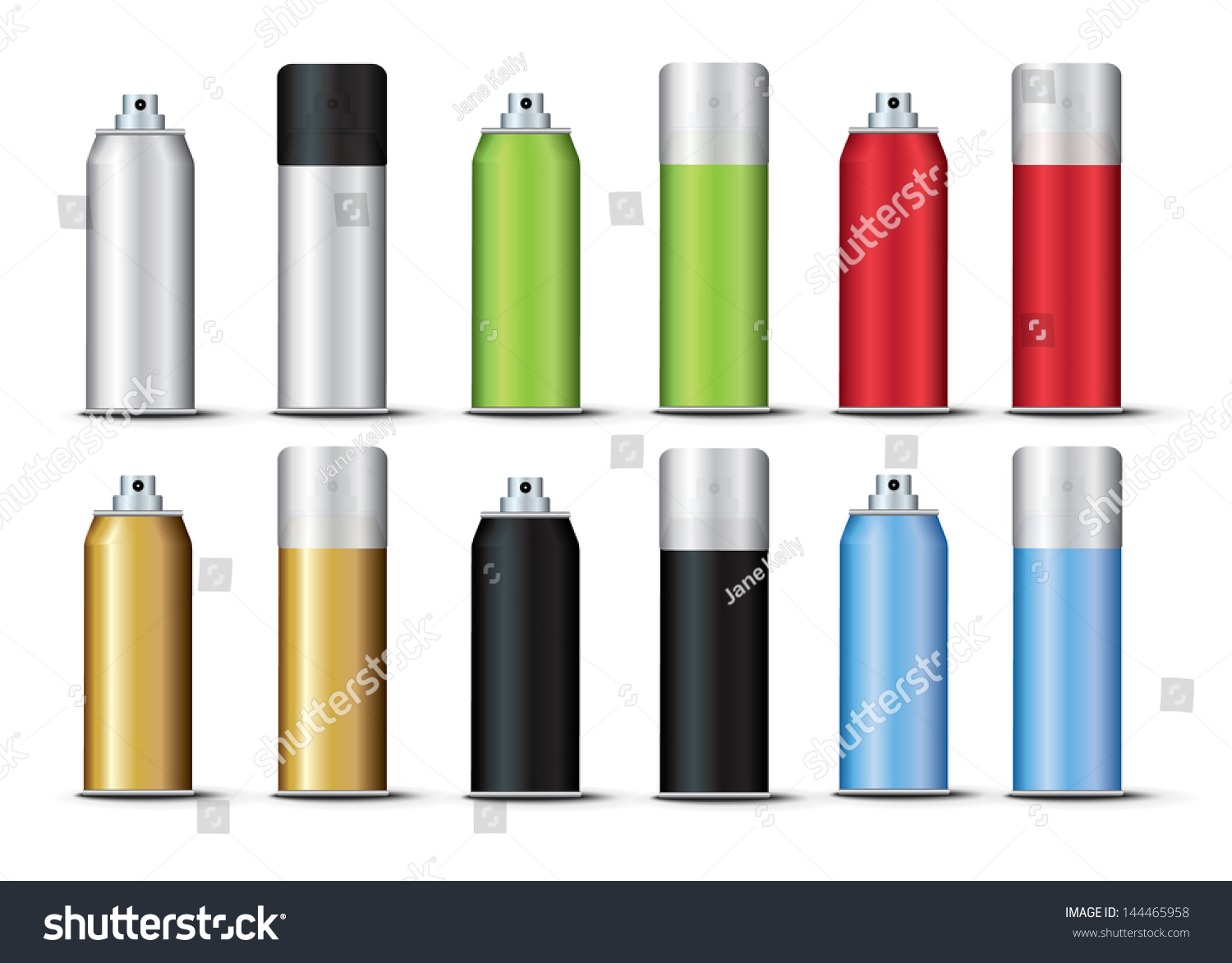 Set Spray Template Color Stock Vector (Royalty Free) 144465958