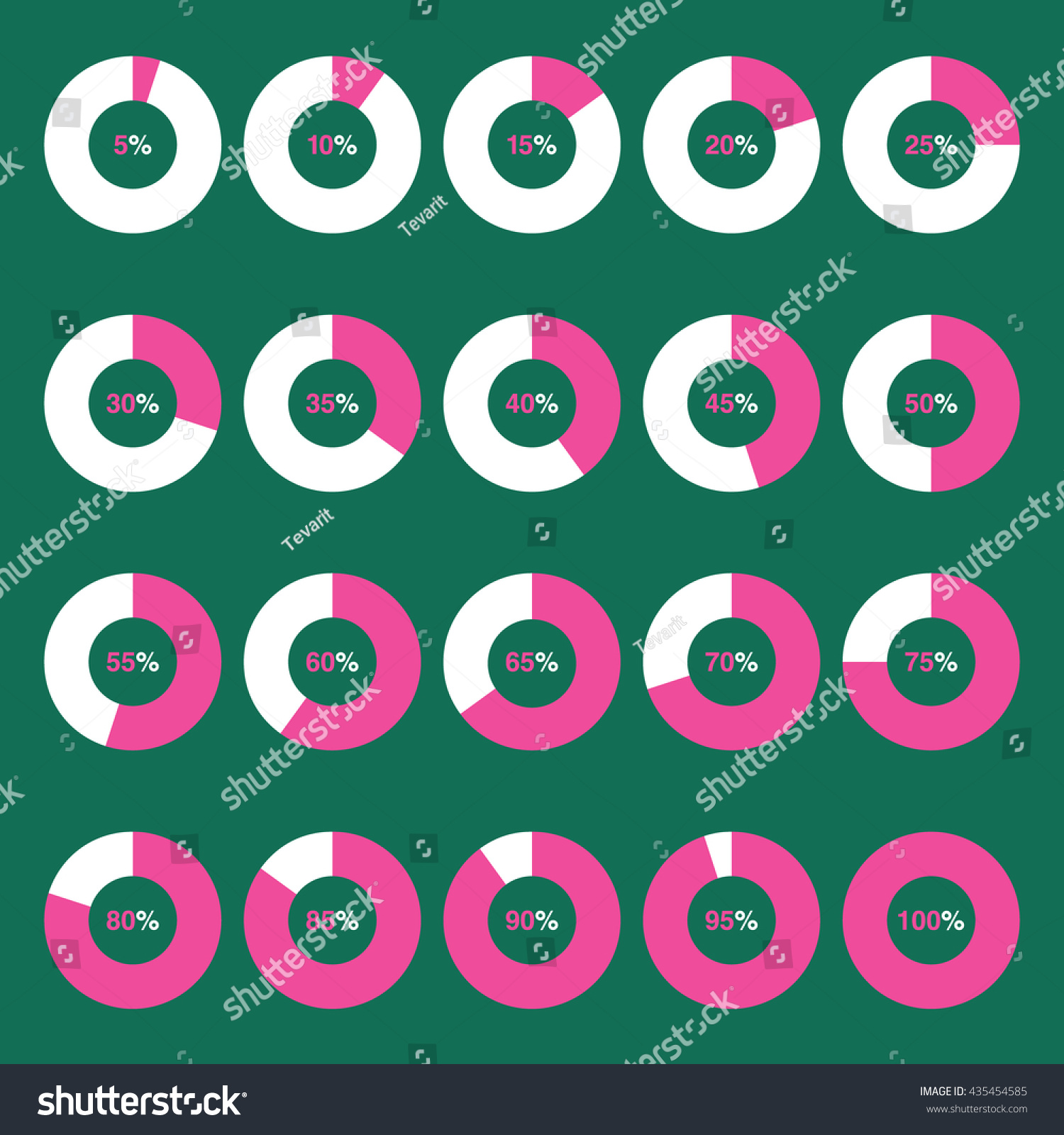 Set Temple Icon Pink Chart Percent Stock Vector (Royalty Free ...