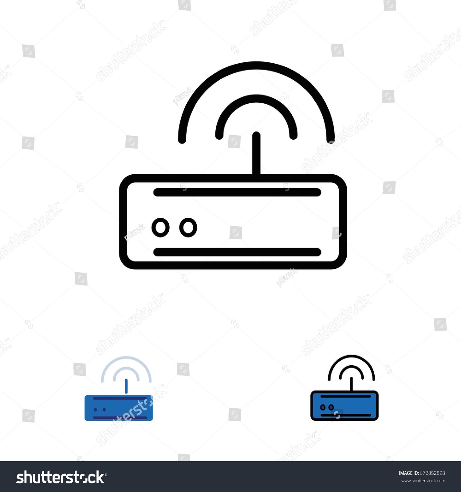 Set Top Box Icon Graphic Stock Vector (Royalty Free) 672852898