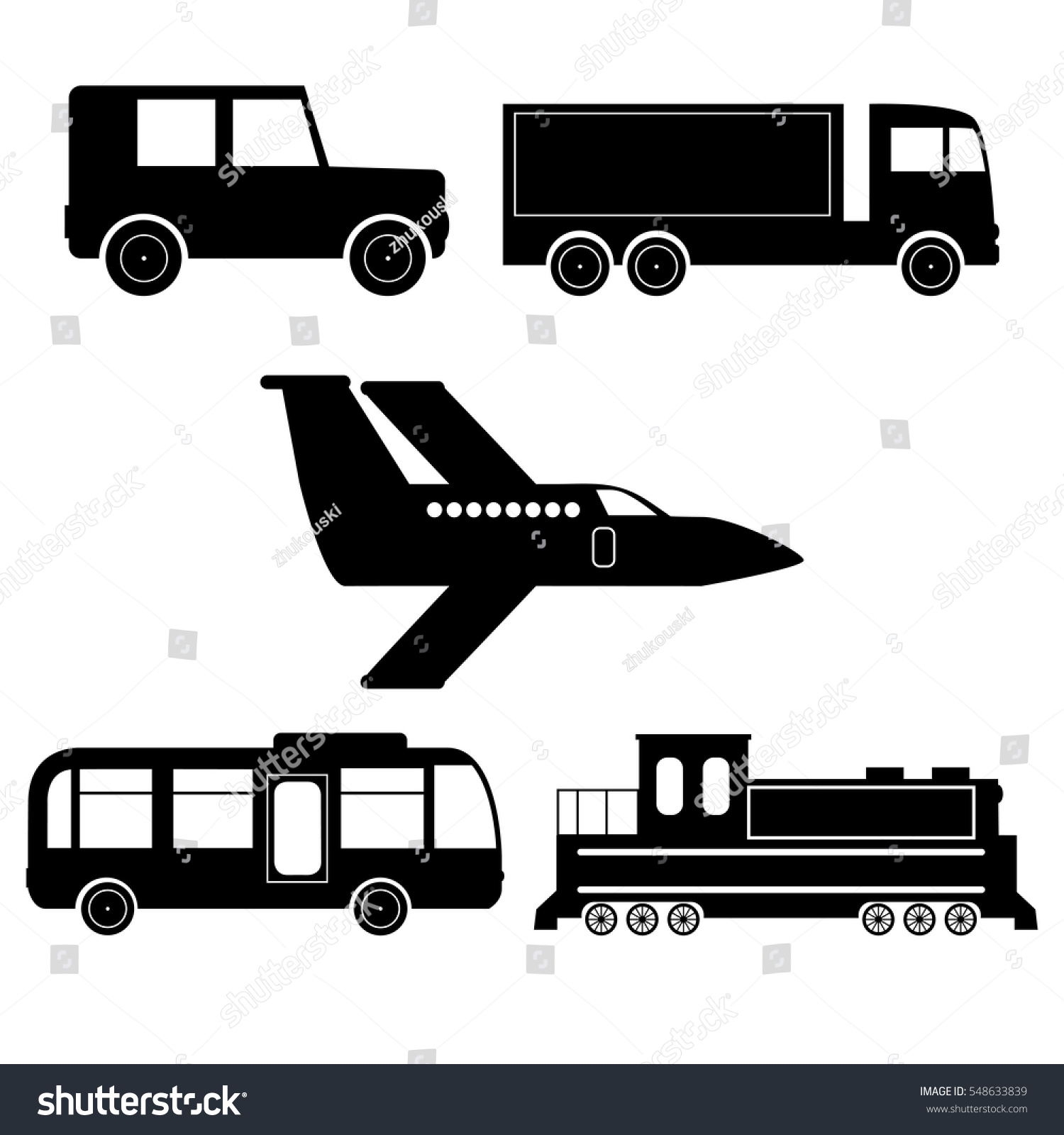 Set Transport Vector Icons Stock Vector (Royalty Free) 548633839 ...