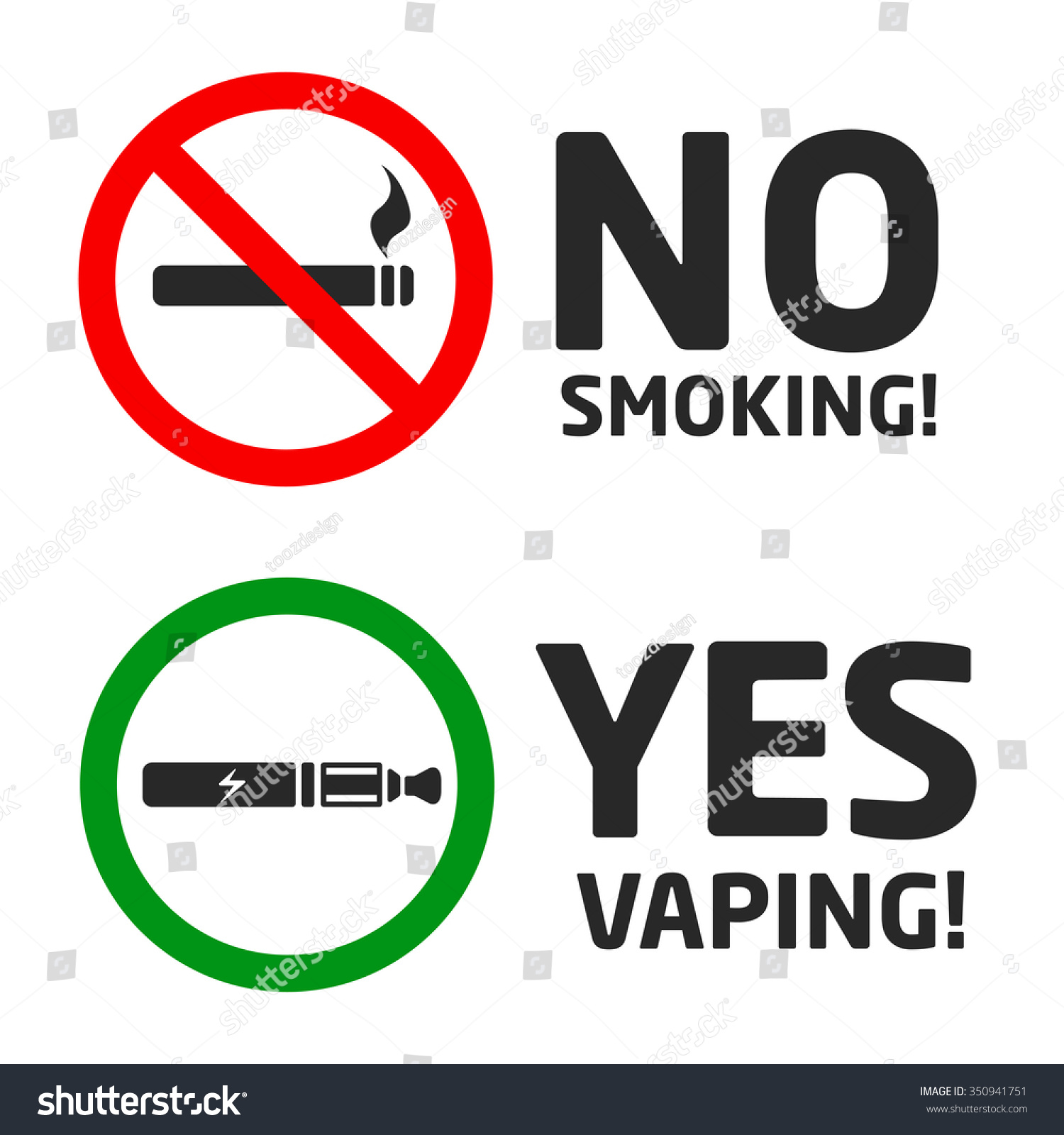 Set Vaping Icons Stock Vector 350941751 - Shutterstock