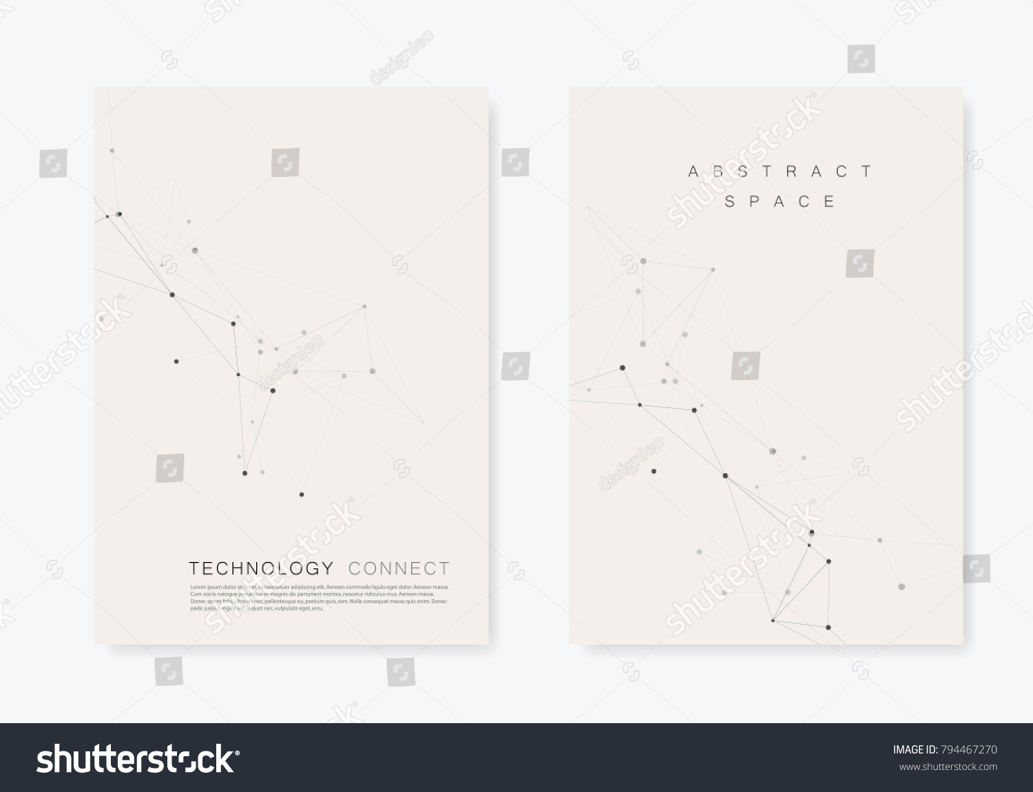 Set Vector Brochures Template Connect Design Stock Vector (Royalty Free ...
