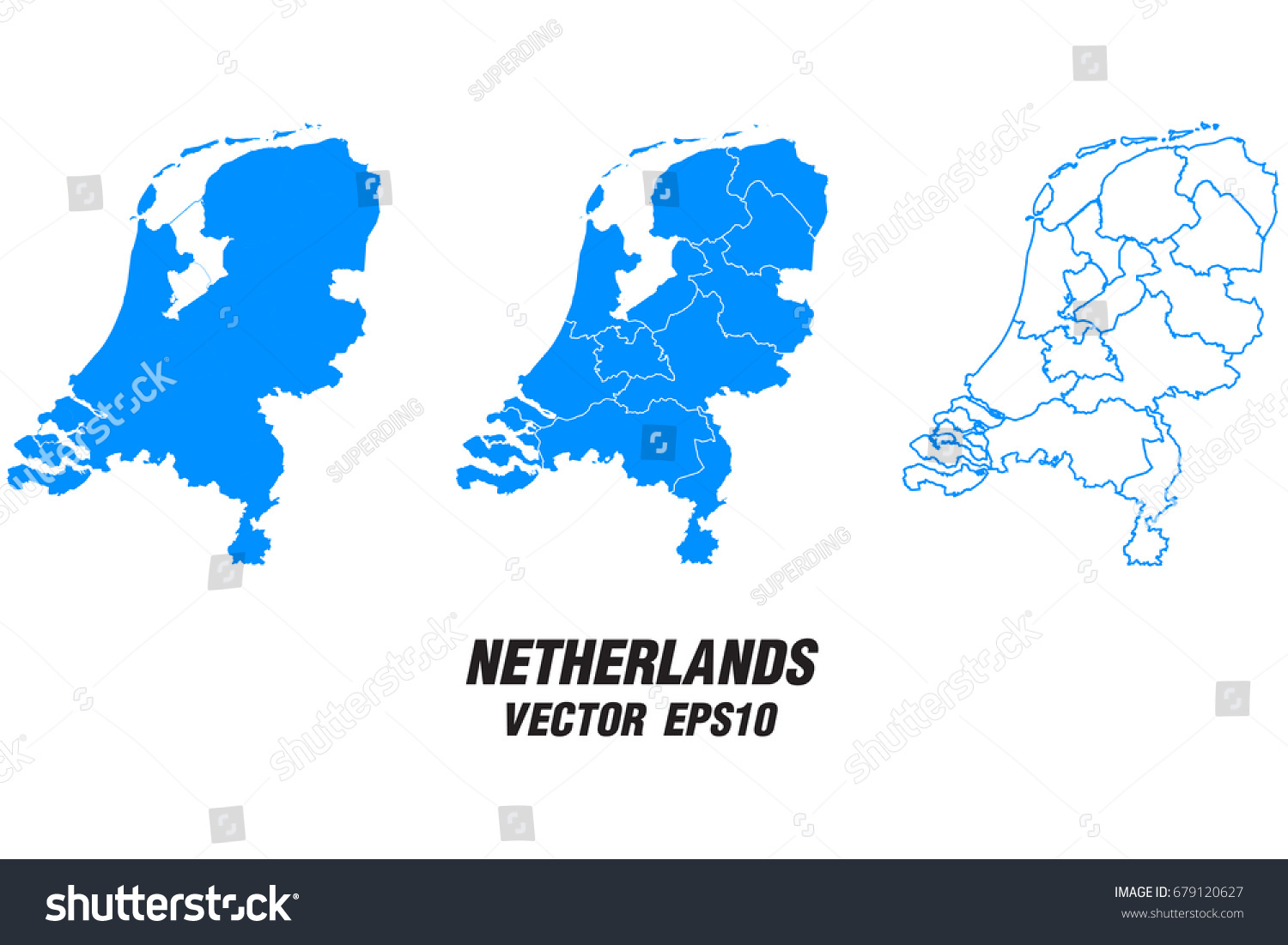 Set Vector Maps Vector Map Netherlandsvector Stock Vector (Royalty Free ...