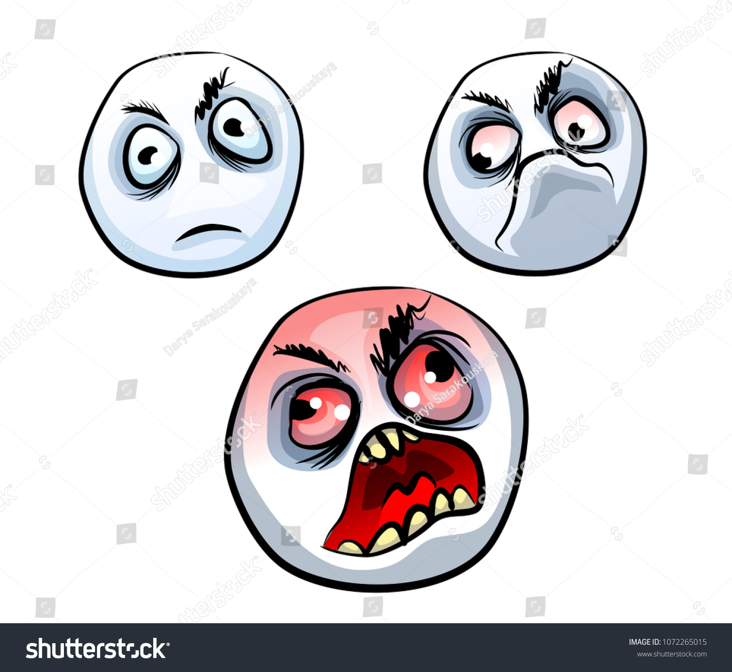 Set Angry Internet Memes Stock Vector (Royalty Free) 1072265015