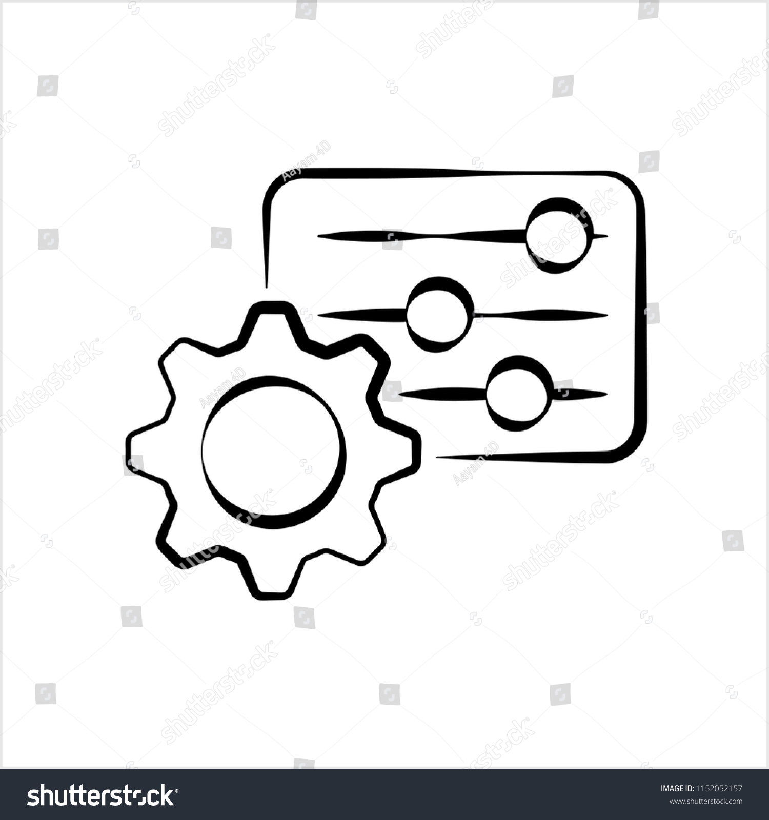 Setting Icon Gear User Preference Setting Stock Vector (Royalty Free ...