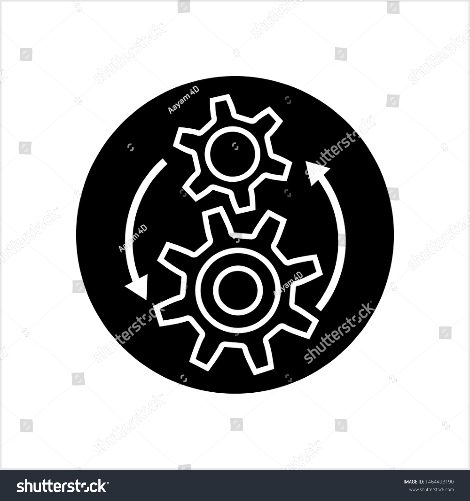 Setting Icon Gear User Preference Setting Stock Vector (Royalty Free) 1464493190