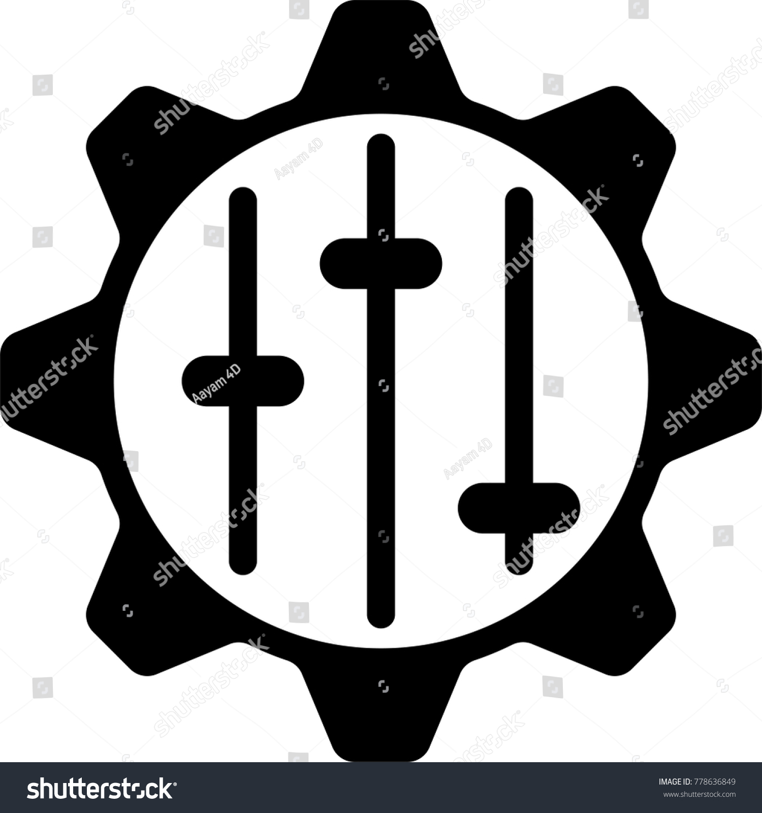 Setting Icon Gear User Preference Setting: vector de stock (libre de ...