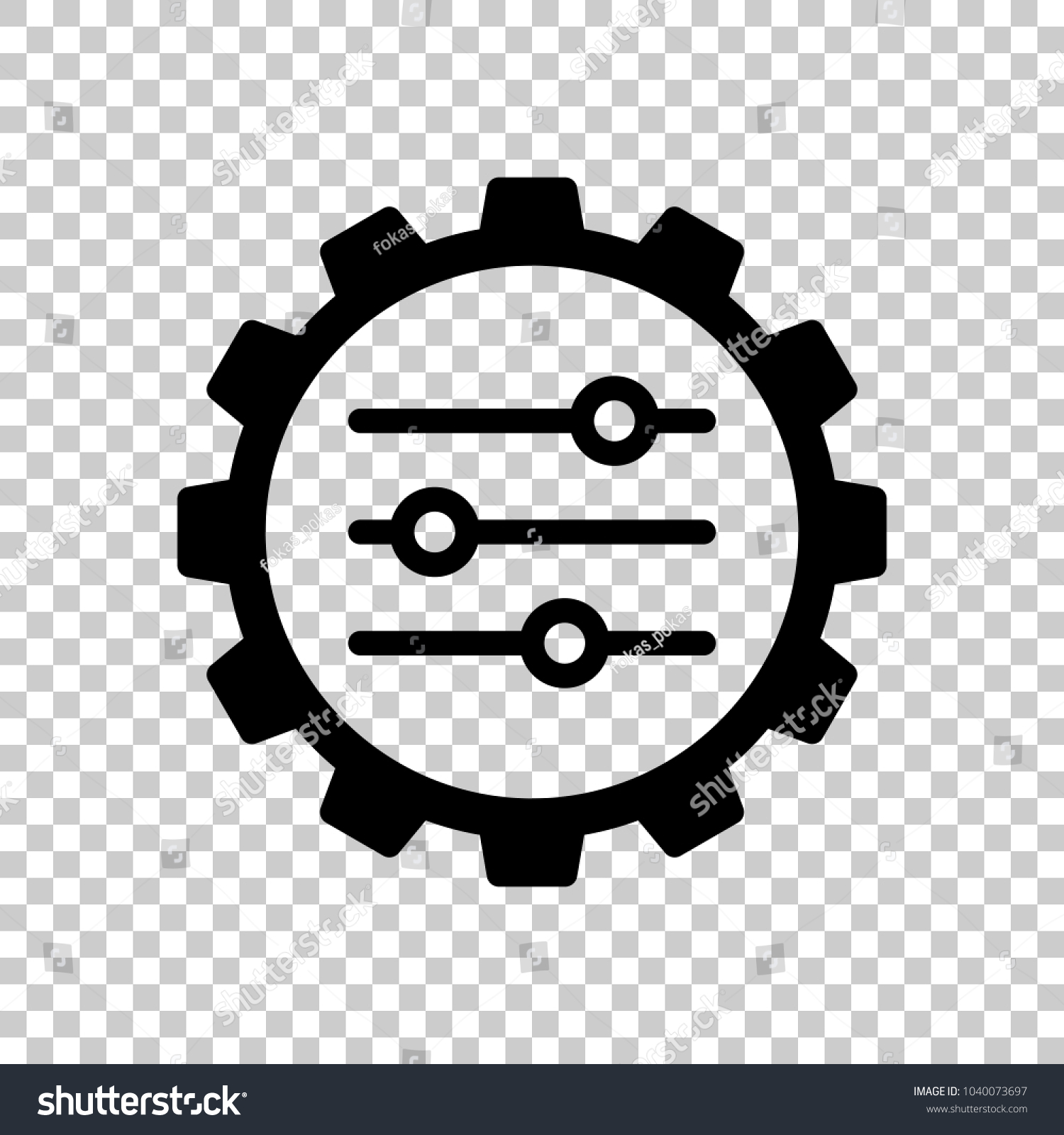 icône de réglage en engrenage. Sur : image vectorielle de stock (libre ...
