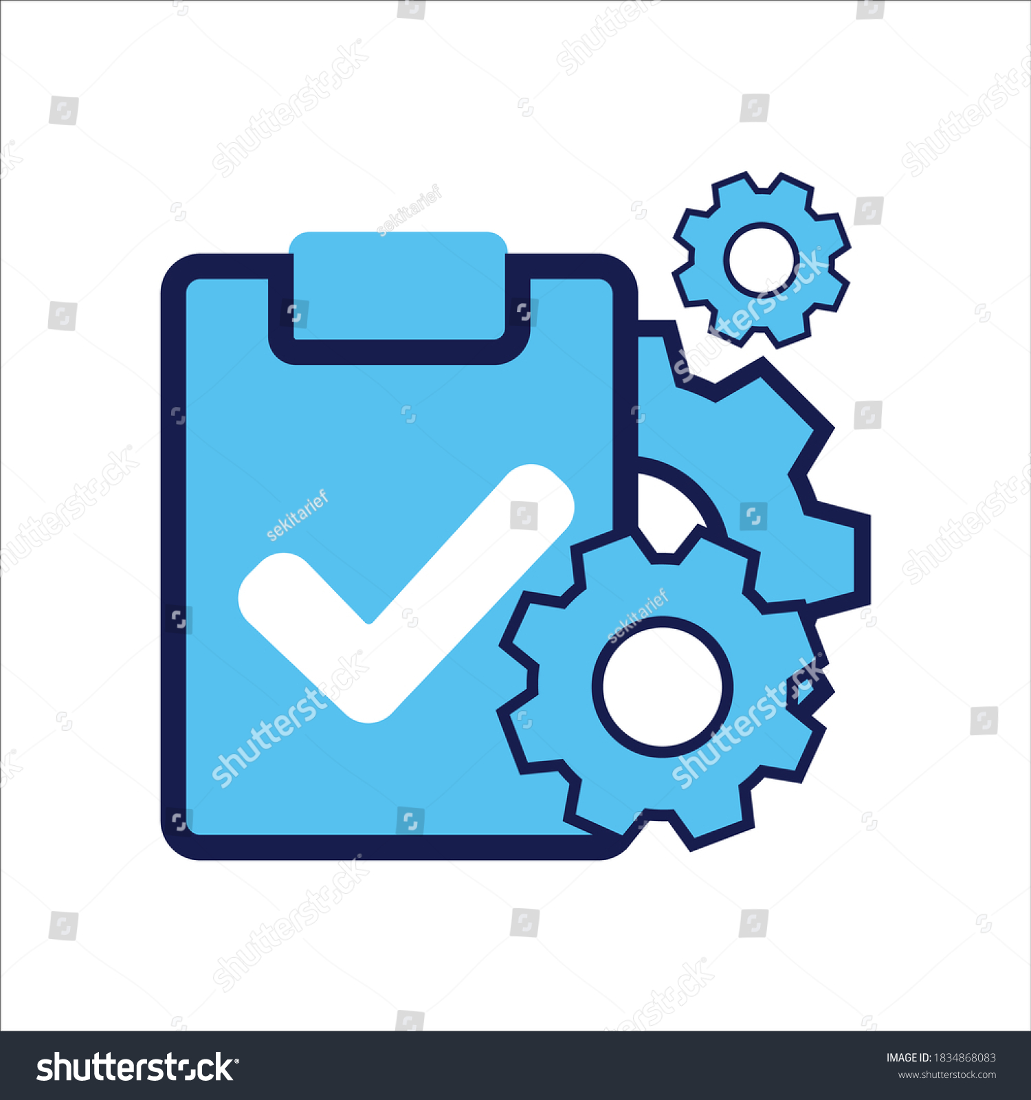 Setting Icon Setting Task Symbol Concept Stock Vector (Royalty Free ...