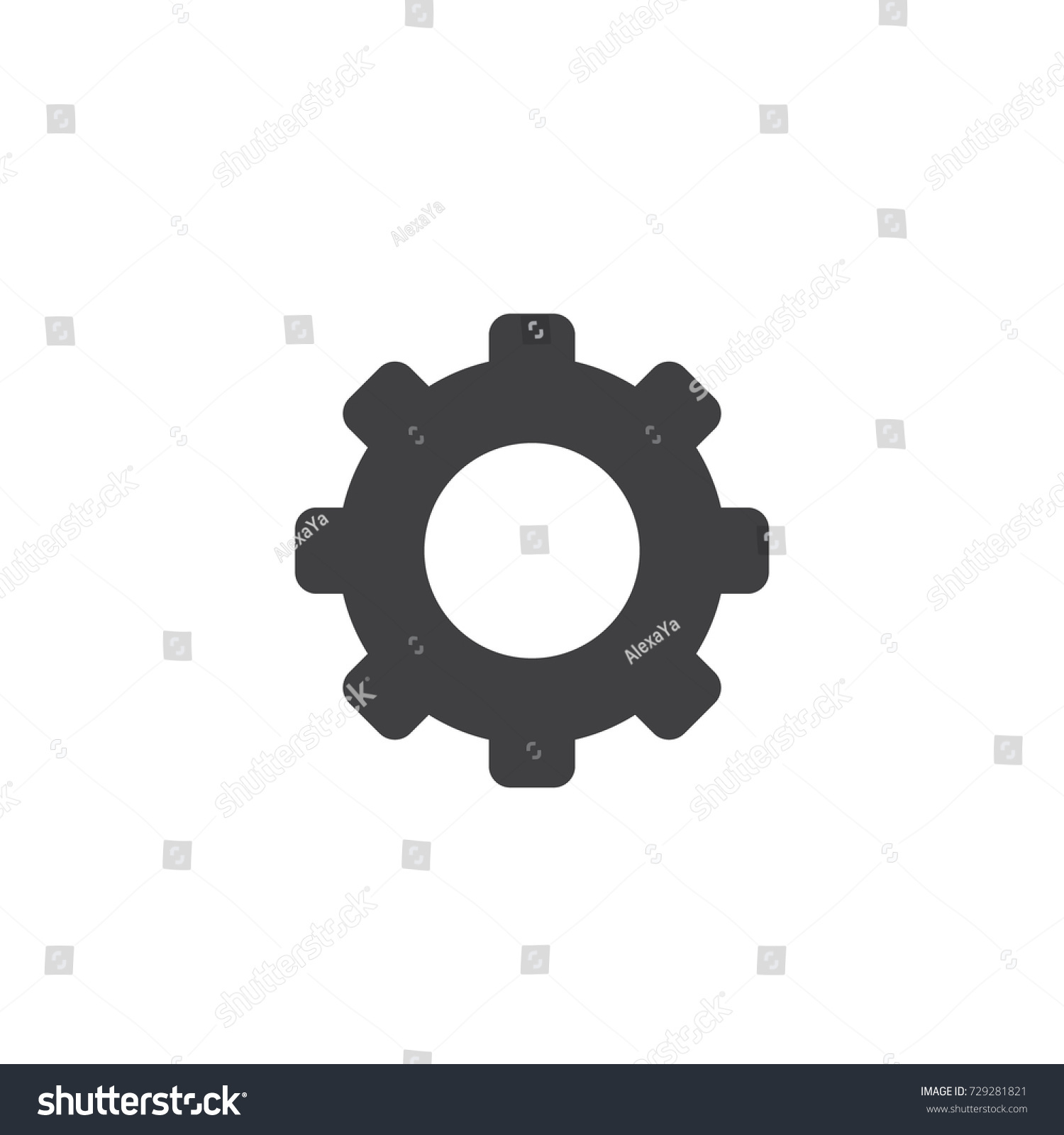 Setting Icon Tools Cog Gear Sign Stock Vector (Royalty Free) 729281821