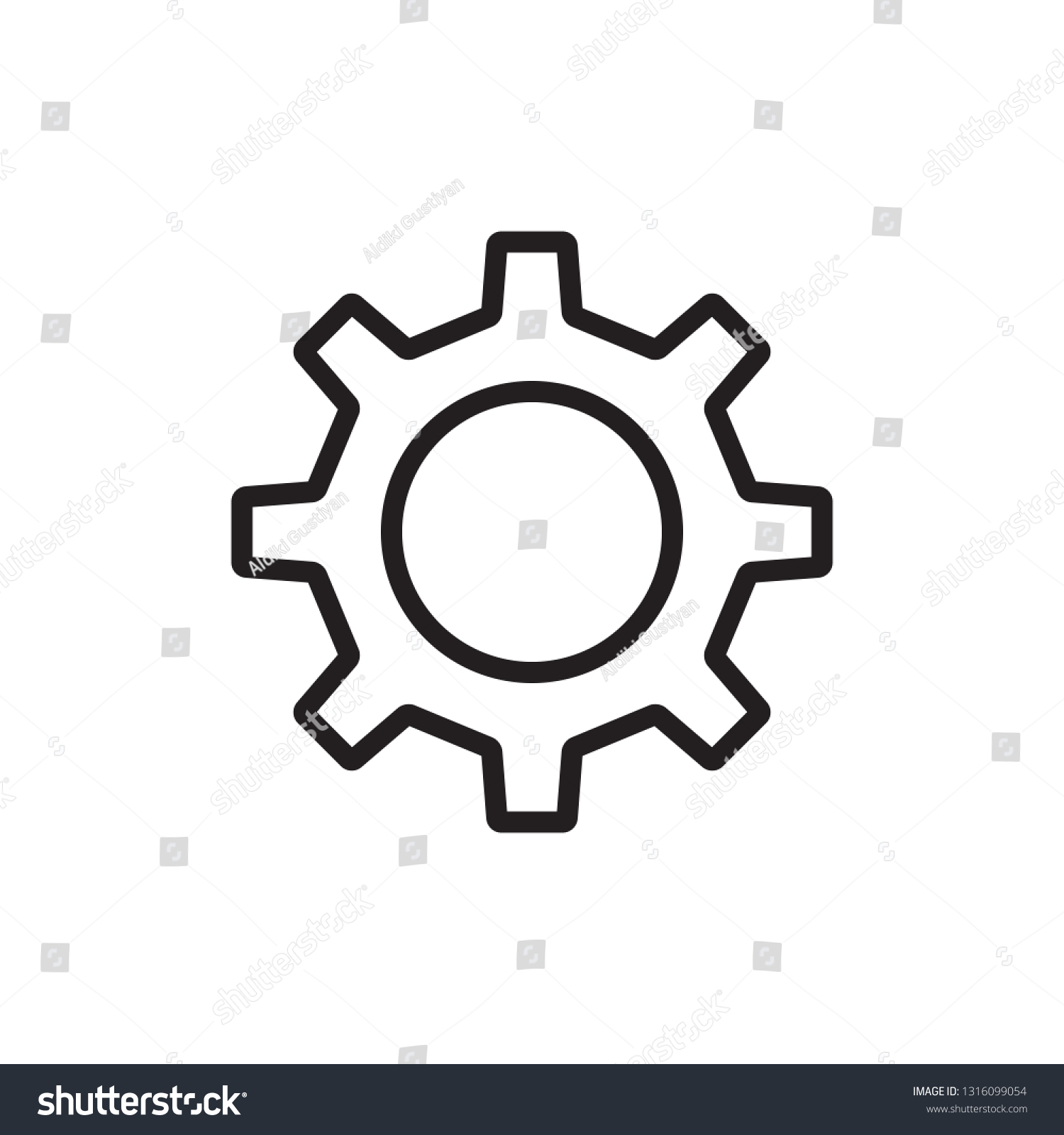 Setting Icon Vector Cog Gear Tool Stock Vector (Royalty Free ...