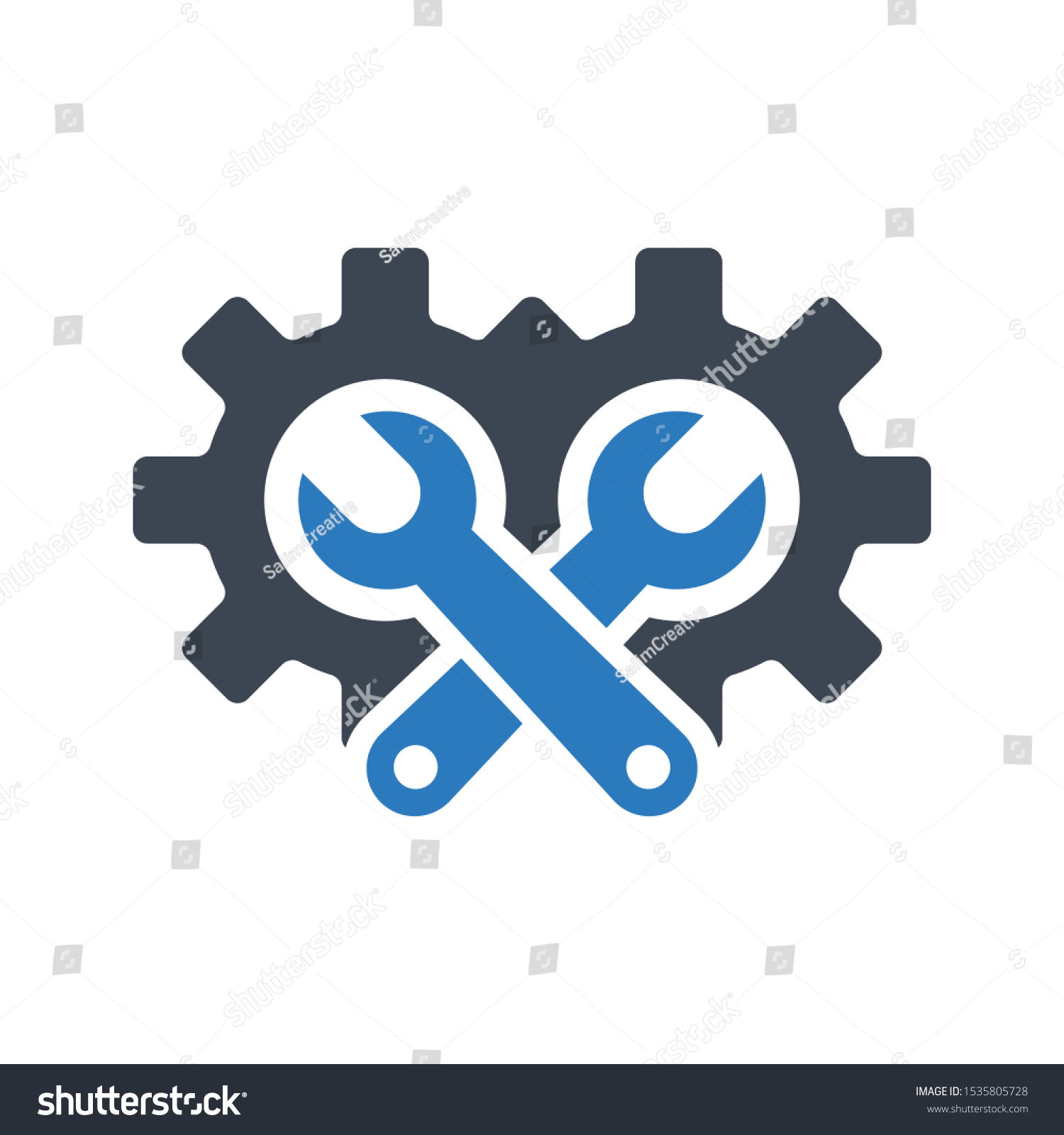 Setting Repair Maintenance Vector Icon Stock Vector (Royalty Free ...
