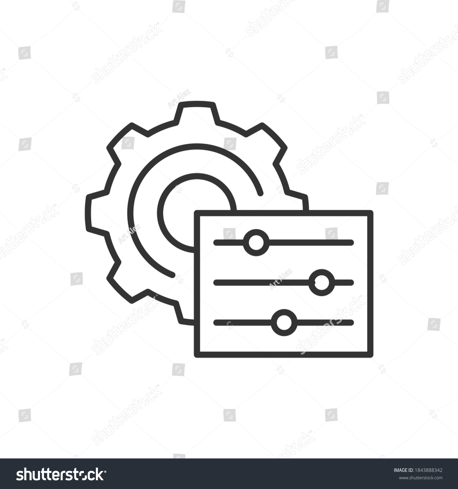 Settings Button Icon Slider Bar Vector Stock Vector (Royalty Free ...