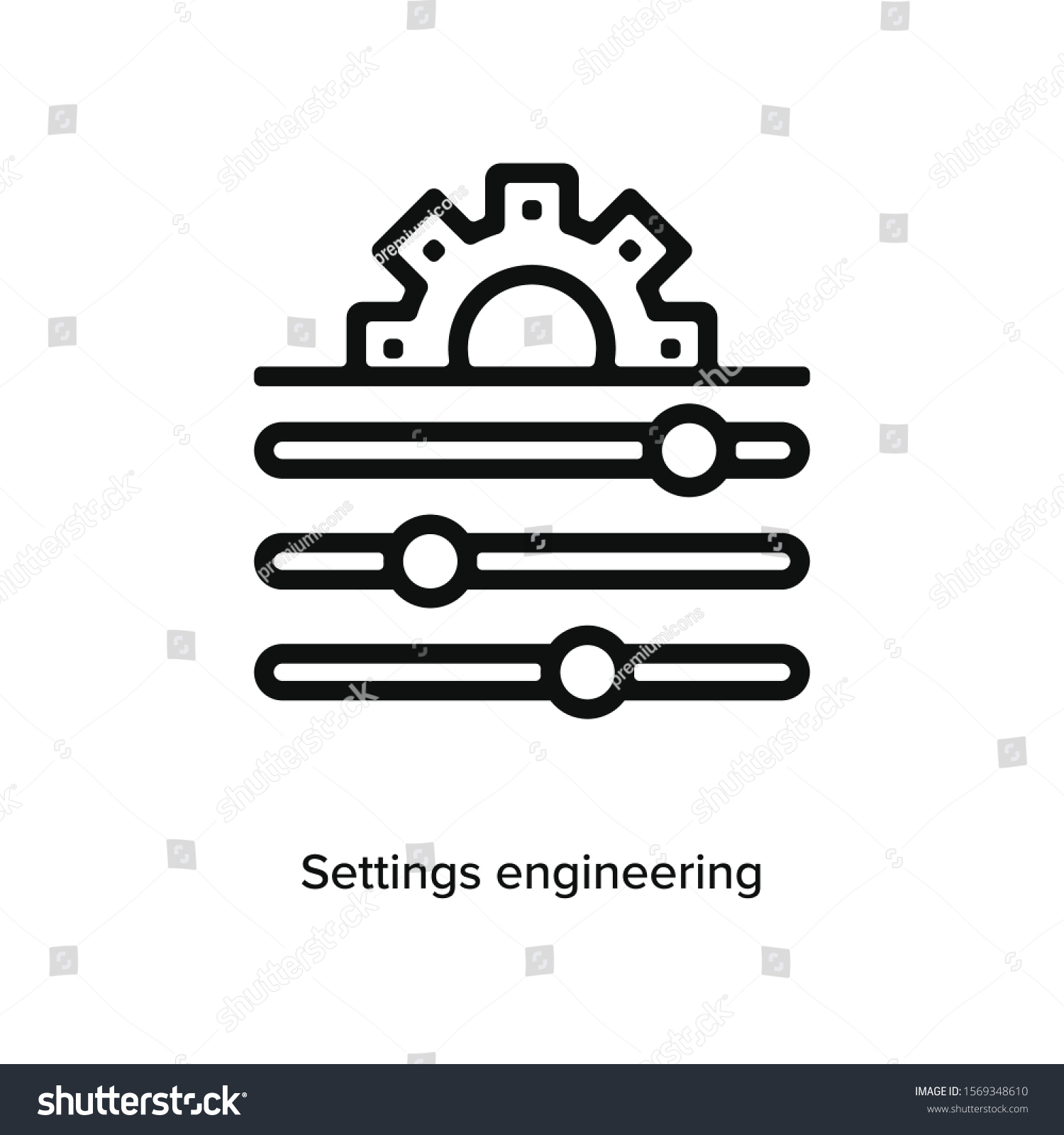 Settings Engineering Icon Vector Illustration Black Stock Vector ...