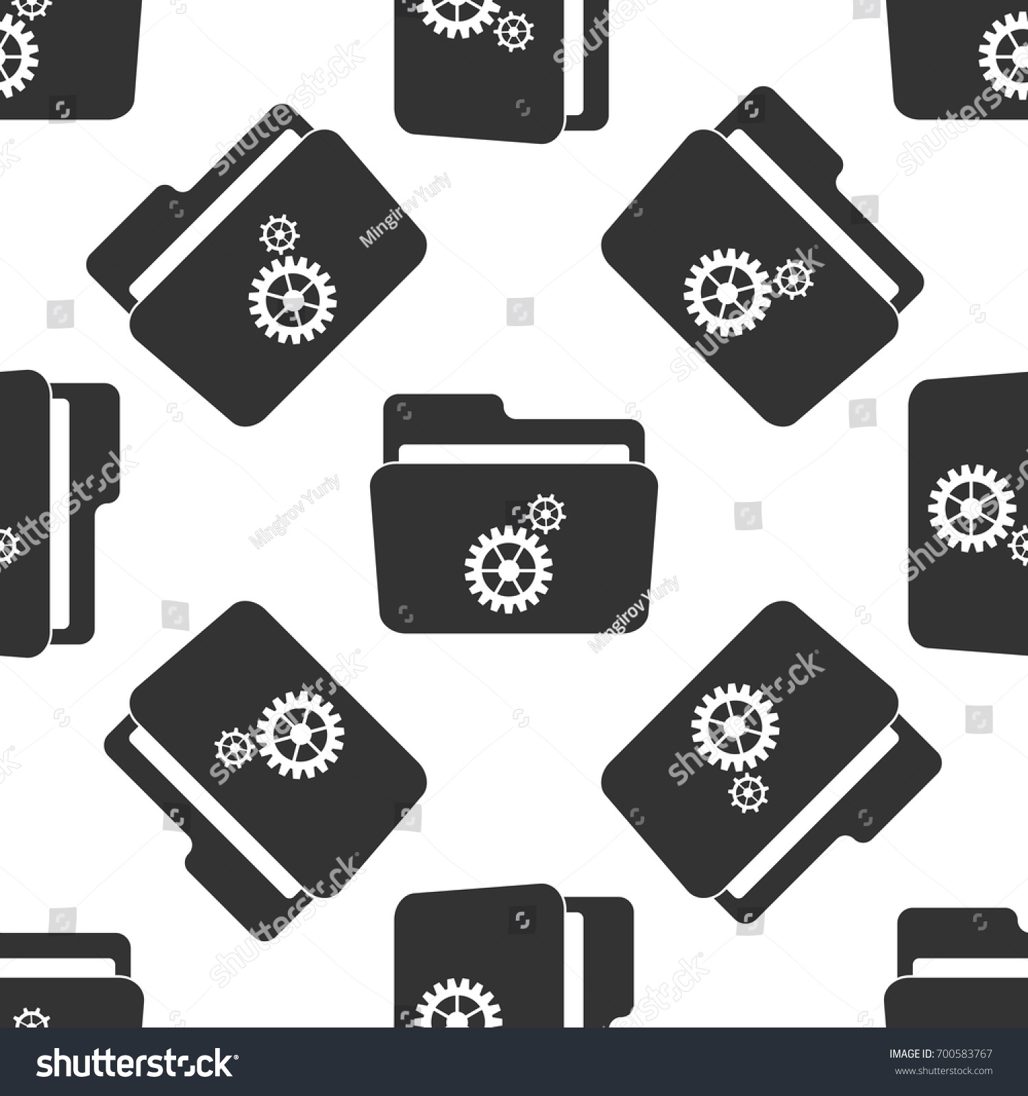 Settings Folder Icon Seamless Pattern On 库存矢量图（免版税）700583767 | Shutterstock